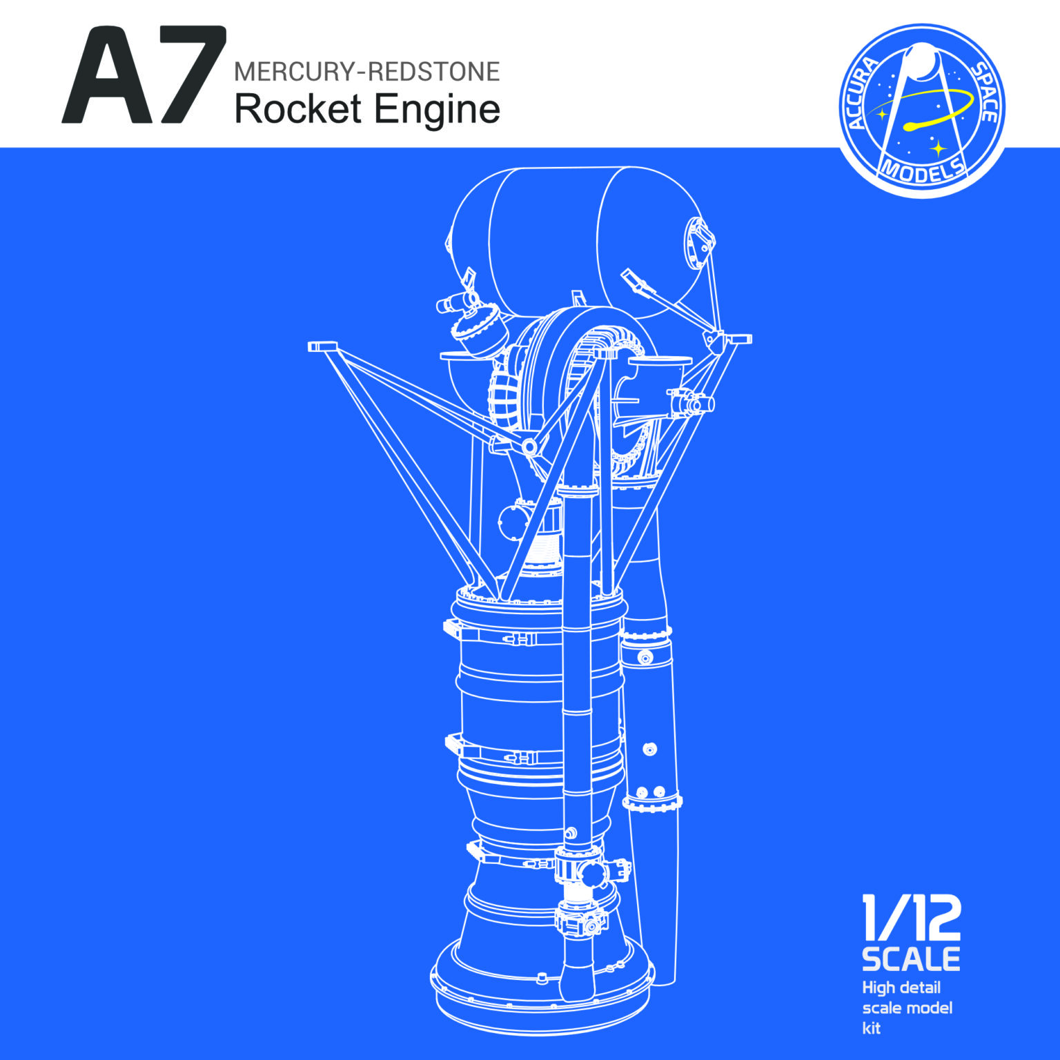 A7 Rocket Engine Scale Model kit 1/12 - Accuraspacemodels