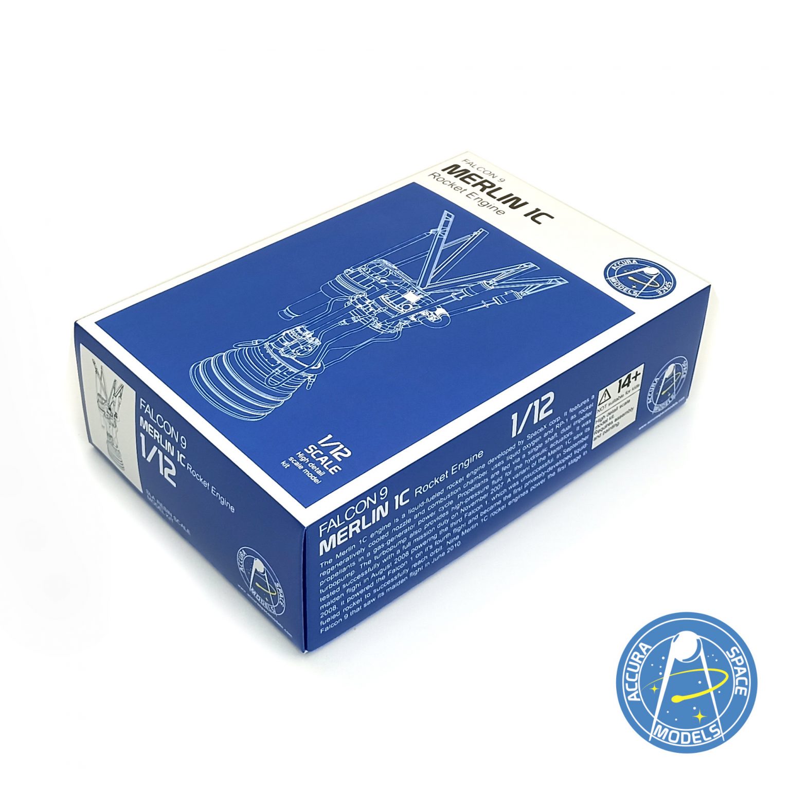 Merlin 1C - rocket engine scale model kit 1/12 - Accuraspacemodels