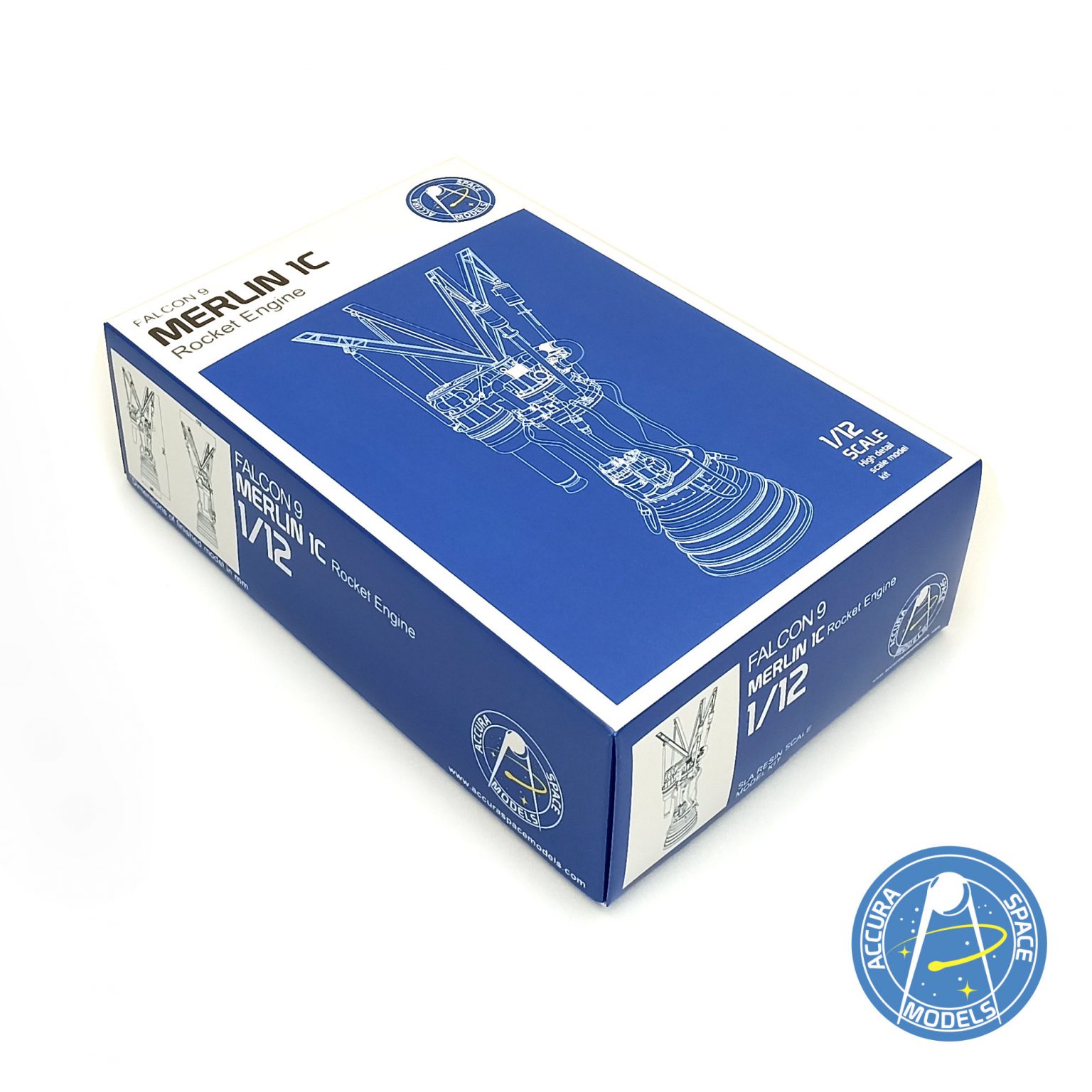 Merlin 1C - rocket engine scale model kit 1/12 - Accuraspacemodels