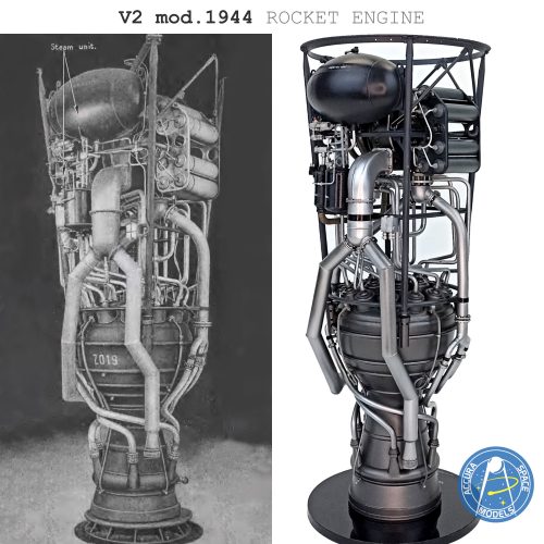 V2 - ROCKET ENGINE - READY TO BE DISPLAYED MODEL - 1/12 SCALE - Rocket ...
