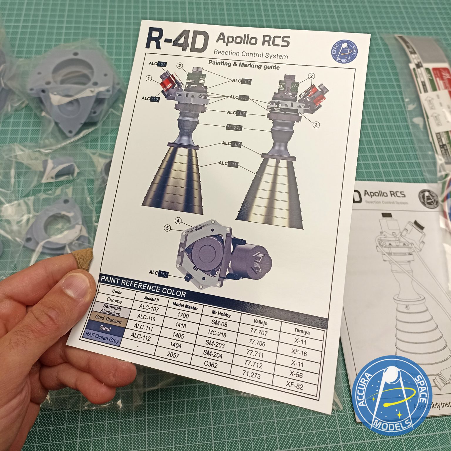 Marquardt R-4D Saturn V (RCS) scale model kit 1/1 by Accuraspacemodels